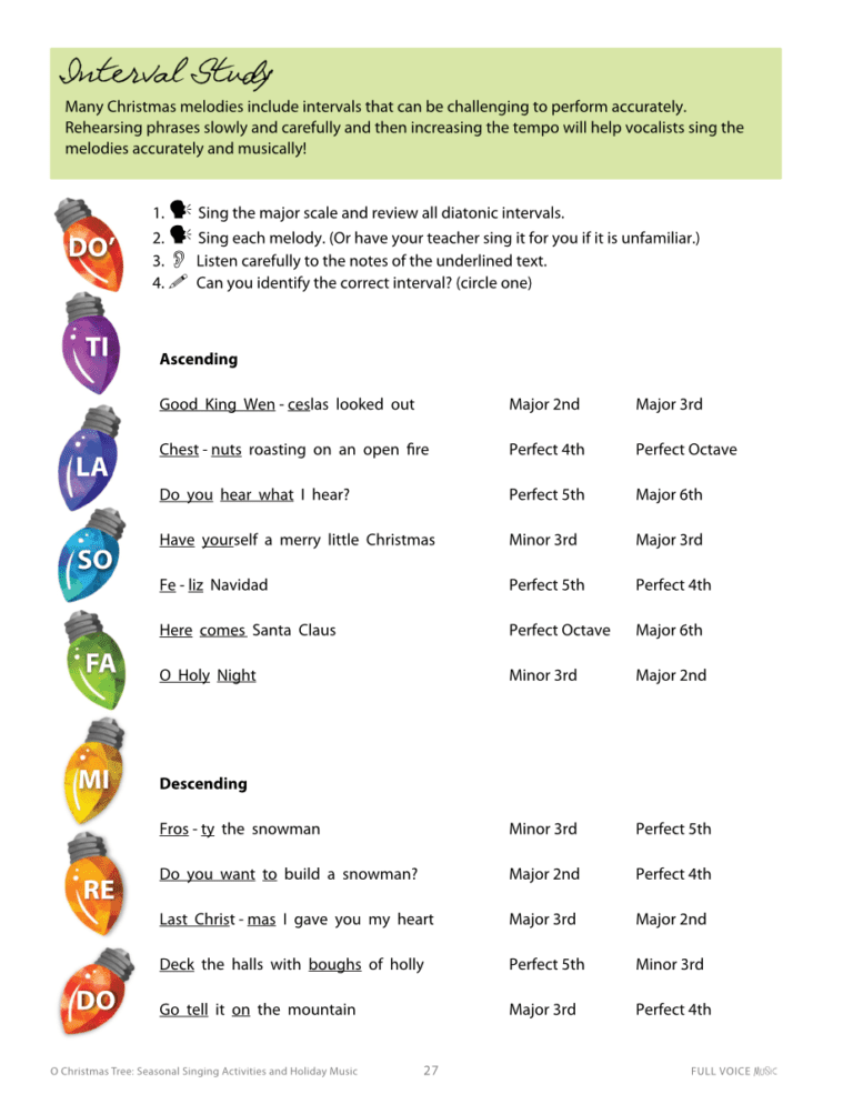 O Christmas Tree: Seasonal Activities and Songs (PDF)