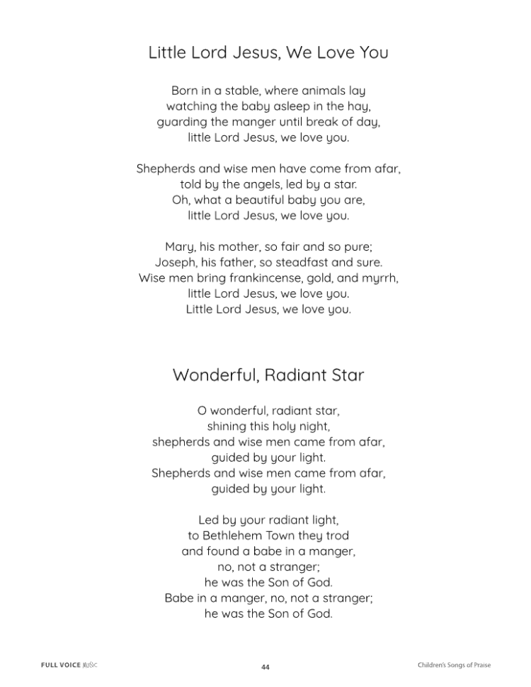 FVM | Children’s Songs of Praise (Book)