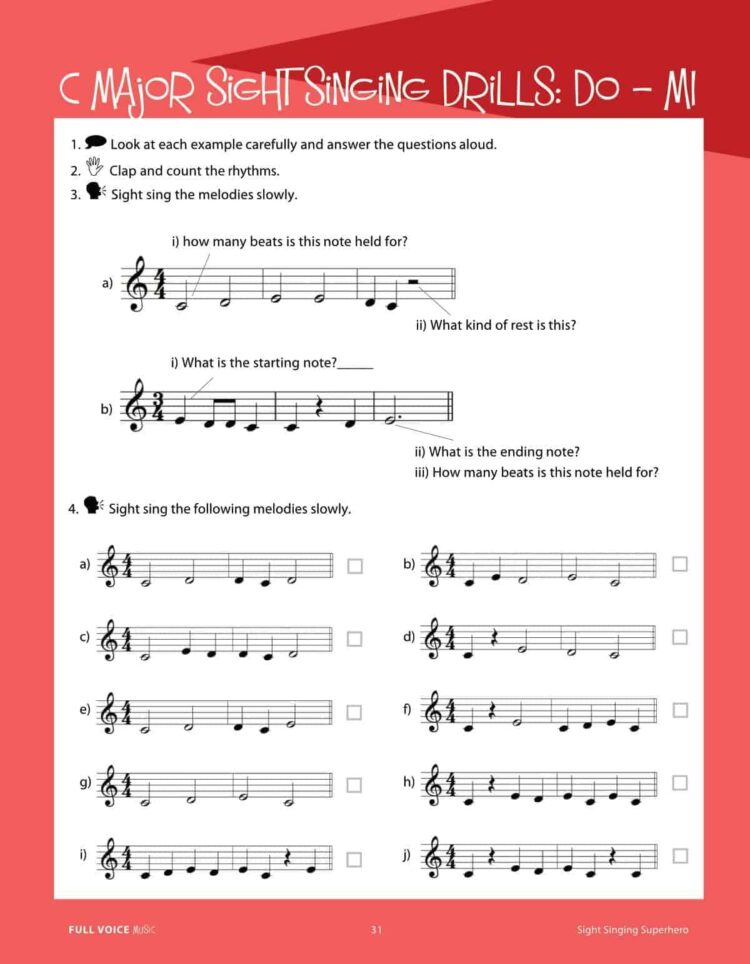 FVM | Sight Singing Superhero (PDF)