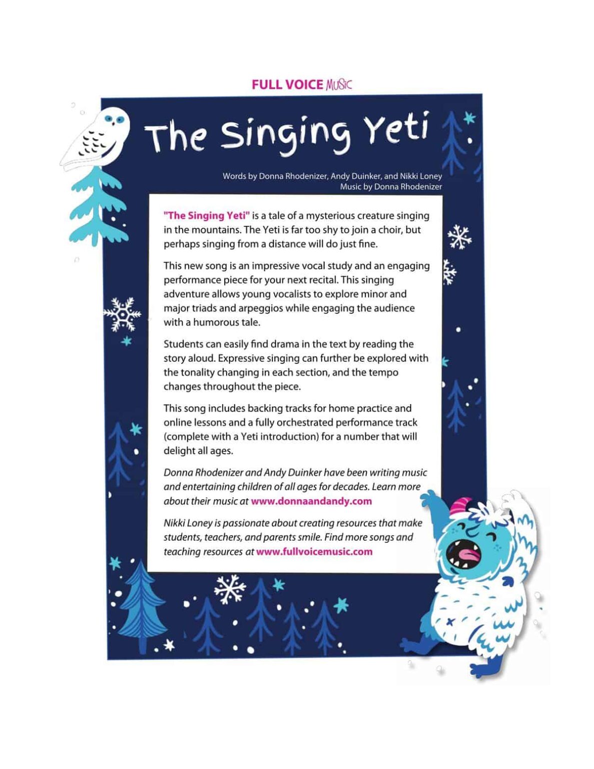 FVM | The Singing Yeti by Rhodenizer/Duinker/Loney