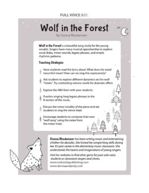 FVM | Song Study Voice Lesson Plan: Wolf in the Forest