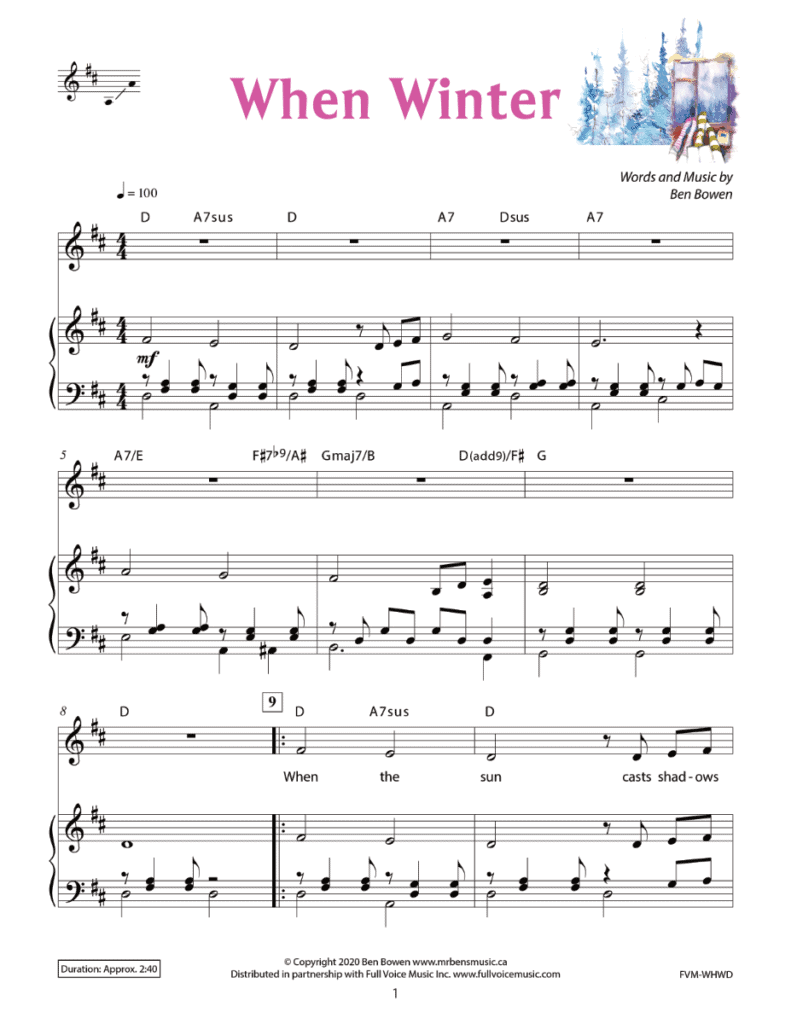 When Winter by Ben Bowen (Changing Seasons) | FVM Shop