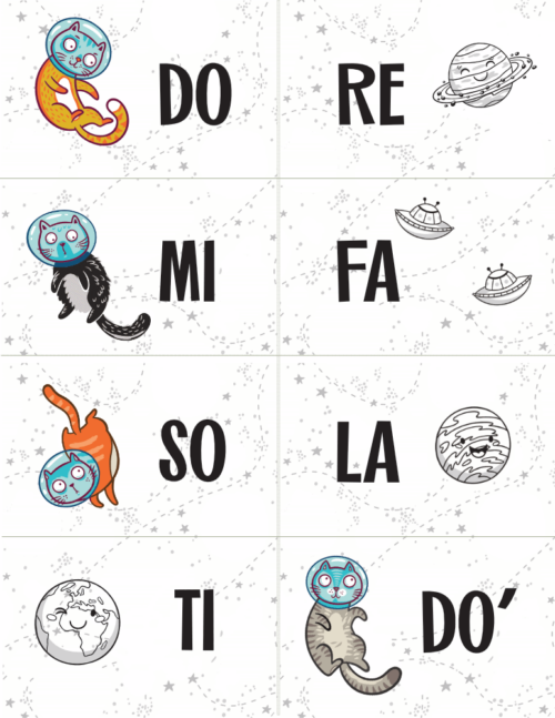 FVM | Space Cat Solfège Cards