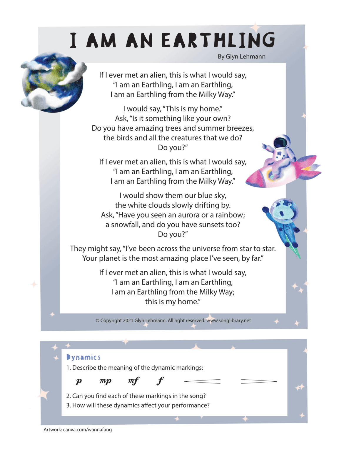 FVM | I Am An Earthling by Glyn Lehmann