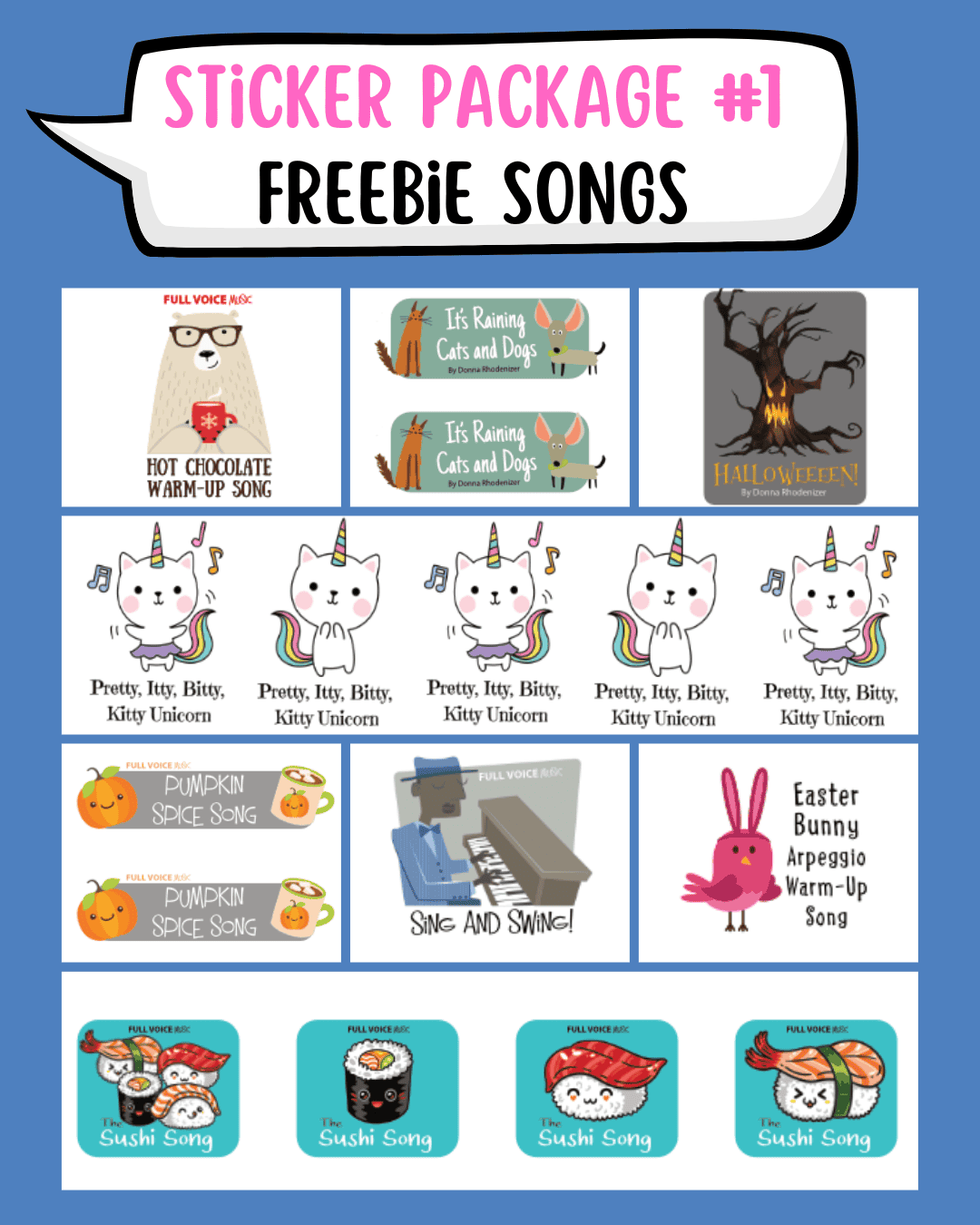 FVM | Sticker Package #1: Freebie Songs
