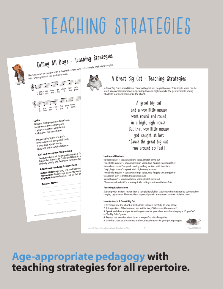 FVM | Animal-Themed Introductory Singing Class Lesson Plans