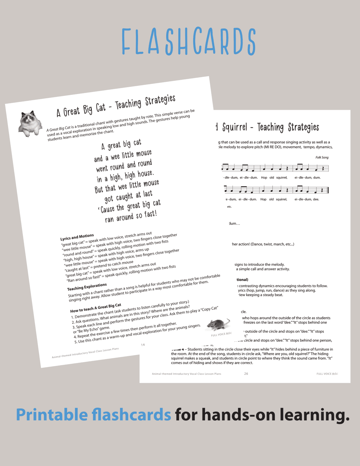 FVM | Animal-Themed Introductory Singing Class Lesson Plans